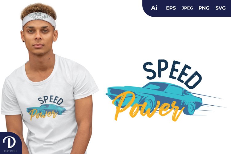 Speed Power for T-Shirt Design (1176265)