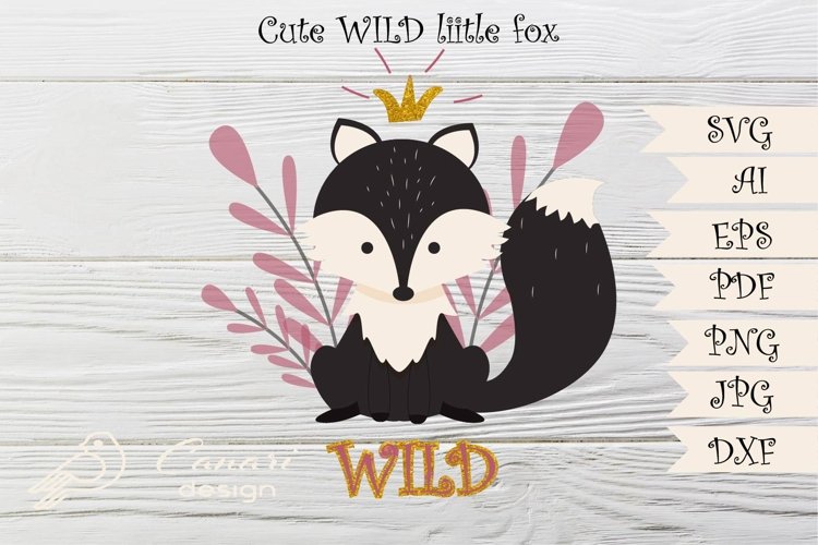 Cute wild little fox print (663914)