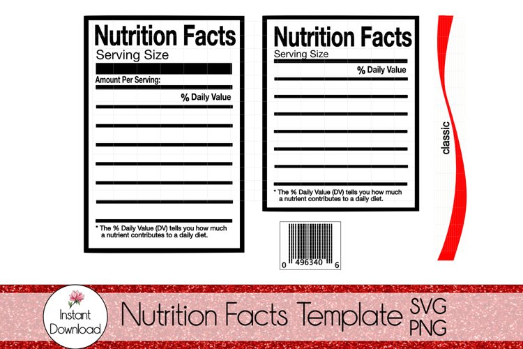Editable Blank Nutrition Facts Template Word