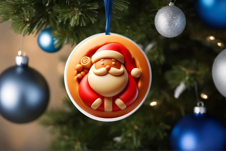 Round Santa Martzipan PNG