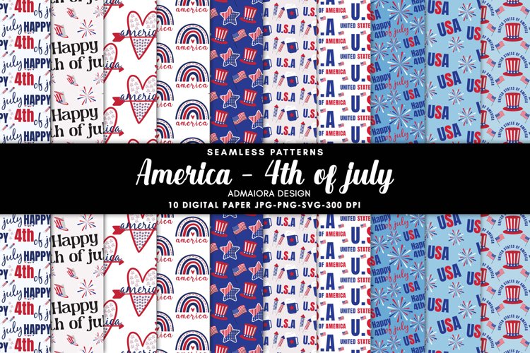 4th Of July Patterns, America Digital Paper (1995915) | Patterns ...