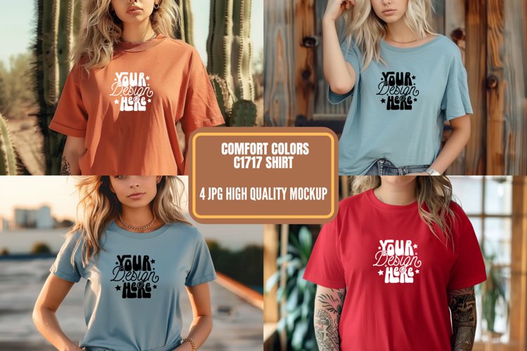 Comfort Colors 1717 Mockups, Comfort Color Mockup (3910997)