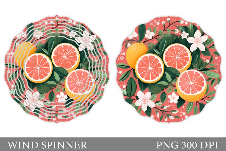 Citrus Wind Spinner Design. Flowers Wind Spinner Sublimation
