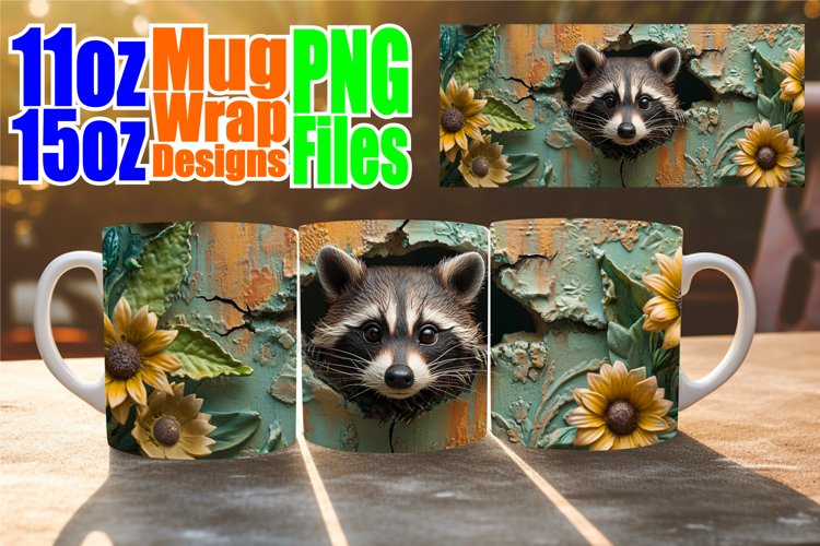 Vivid Animal 3D Mug Sublimation Art