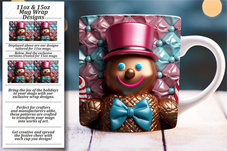 Cozy Winter Vibes: 3D Inflated Puff Mug Wrap