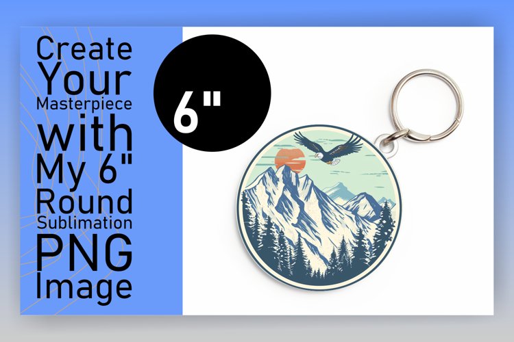 Stunning Landscape Circle - Sublimation for Ornaments