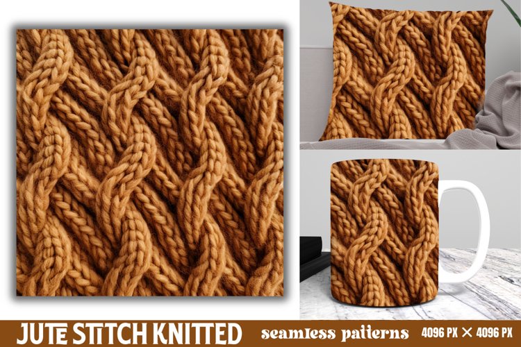 Jute Stitch Knitted Seamless Patterns