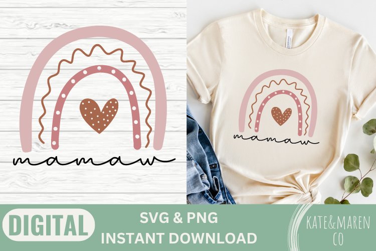 Mamaw SVG | Rainbow Mamaw SVG | Best Mamaw SVG | Mamaw Life