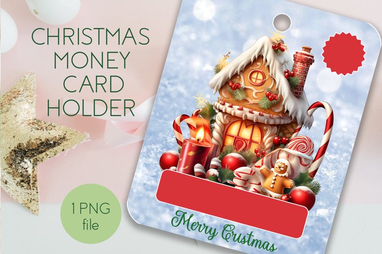 Christmas Printable Money Card Holder gingerbread (3016991)
