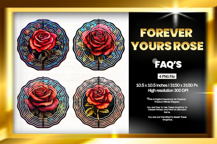 Forever Yours Rose Wind Spinner Sublimation - 04 (3201359)