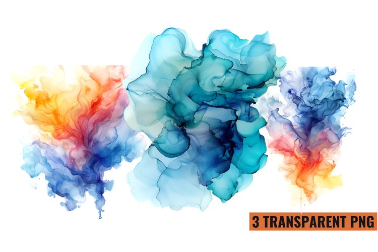 Watercolor Splash Clipart Sublimation , PNG