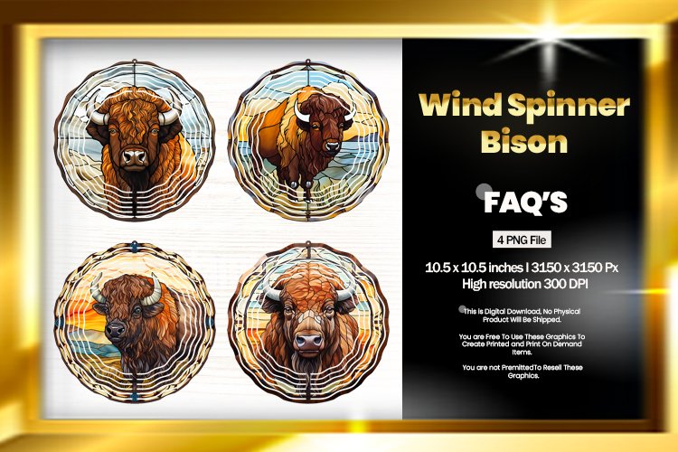 Bison Wind Spinner Sublimation - 04 Variations (3180292)