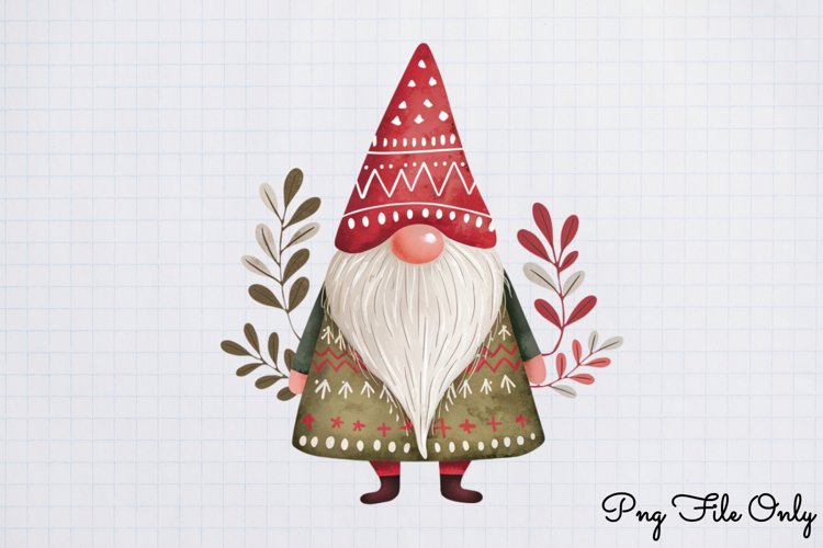 Scandinavian Folk Art Christmas Clipart PNG (4842547)