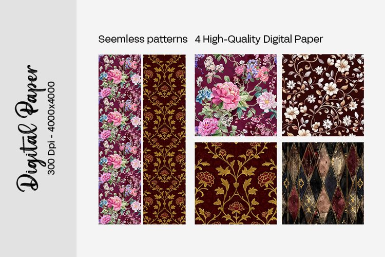 Burgundy digital paper