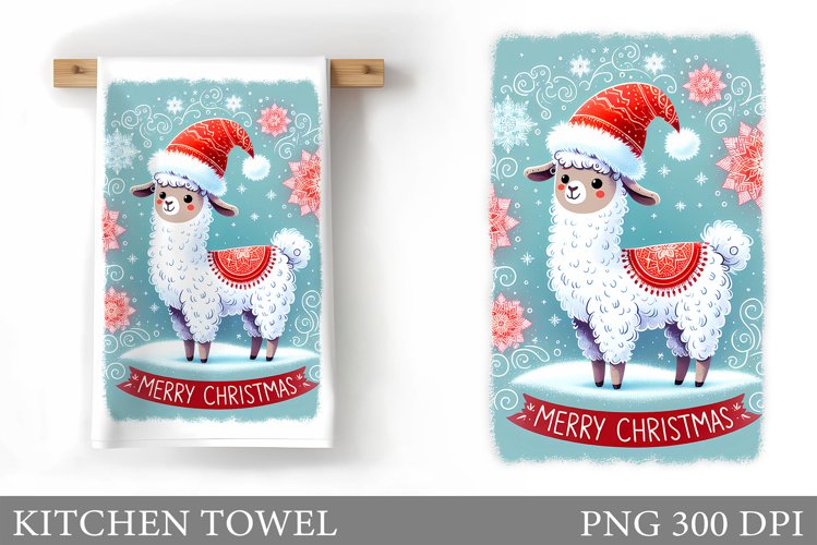 Christmas Lama Kitchen Towel. Christmas Kitchen (4794324)