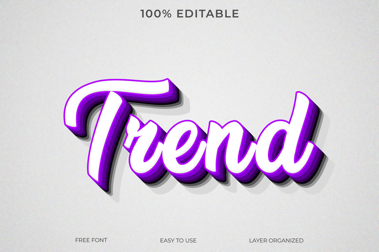 Trend PSD 3d psd text effect style editable (5378296)