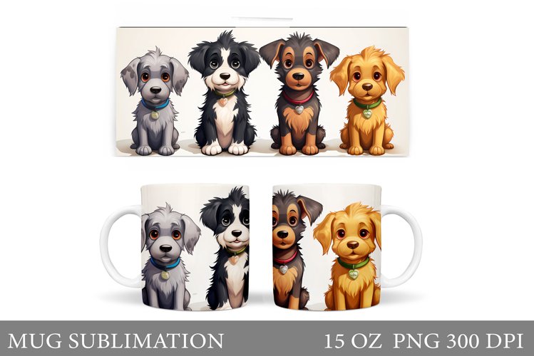 Cute Dog Mug Sublimation. Funny Dog Mug Design