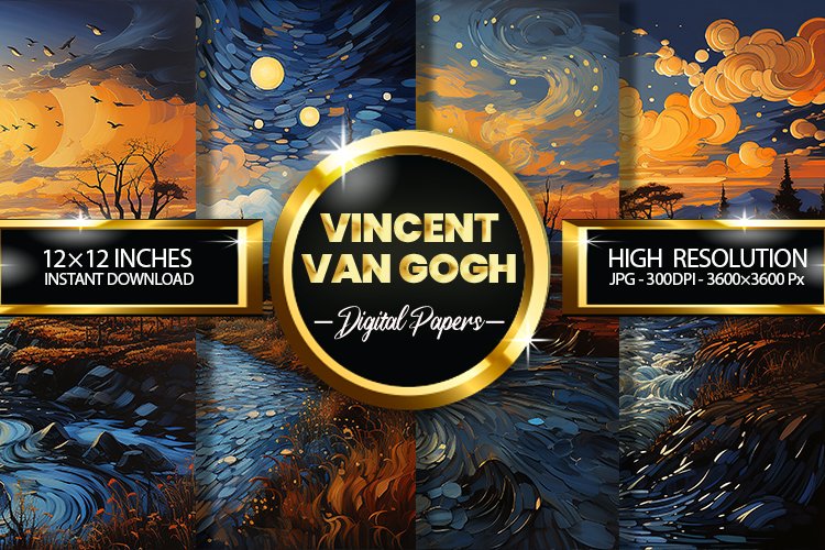 Vincent Van Gogh Digital Papers - 04 Variations (3007265)