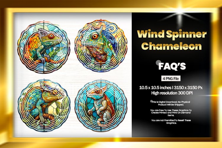 Chameleon Wind Spinner Sublimation - 04 Variations