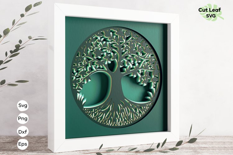 Tree Of Life Layered 3D SVG - 3d Shadow box, Family tree