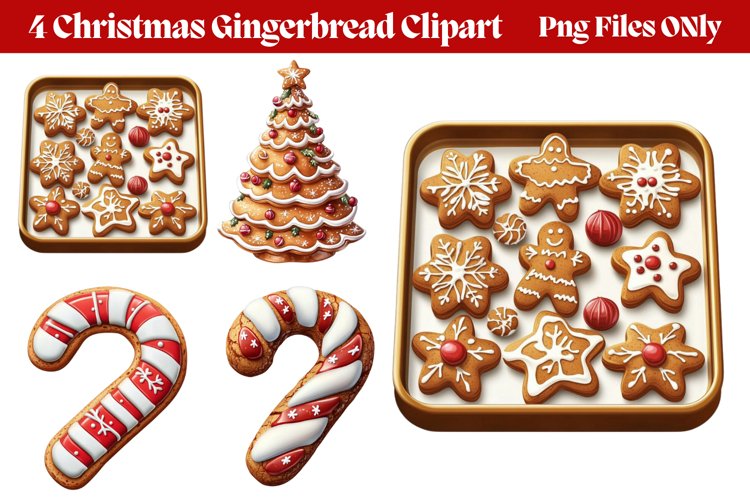 Christmas Gingerbread Clipart PNG (4895234)