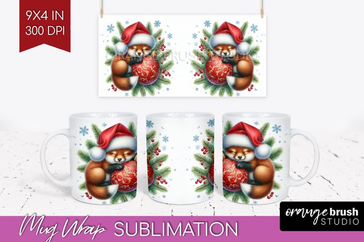 Christmas Animals Mug Wrap - Cute Christmas Mug (5009528)