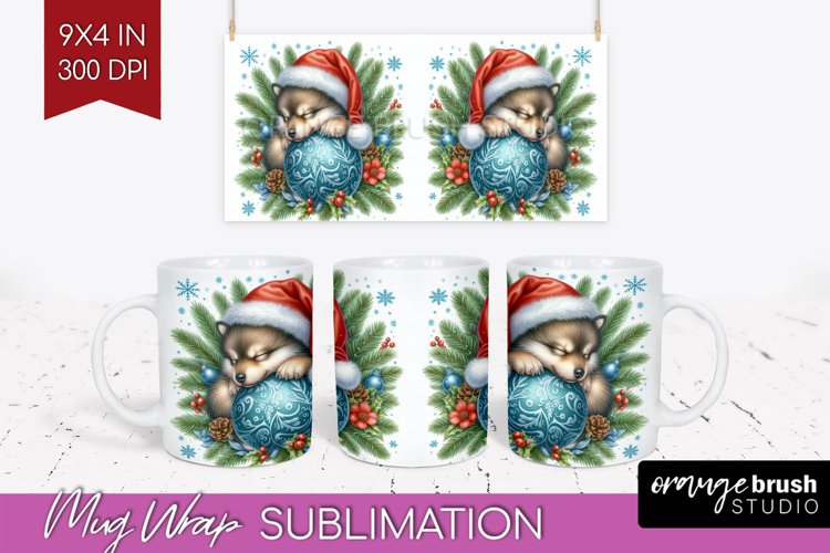 Christmas Animals Mug Wrap - Cute Christmas Mug (5009568)