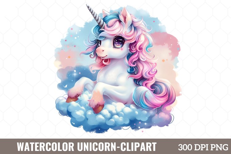 Watercolor Unicorn Clipart, Watercolor Clipart (3527710)