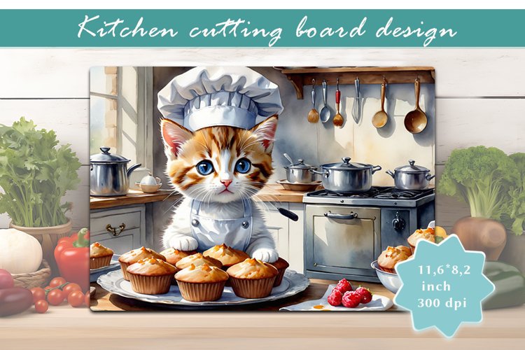 cute cat Cutting Board Design