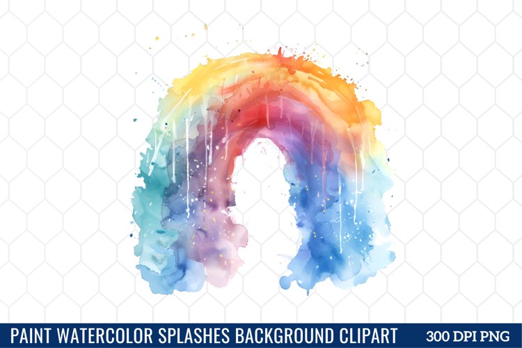 Watercolor Splashes Background Clipart (3481511)