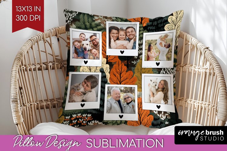 Autumn Photo Frame Pillow Sublimation - Add Your (4821571)