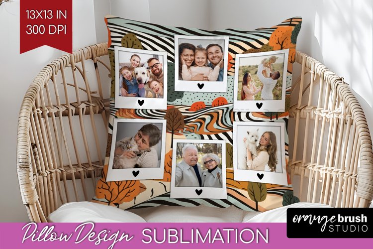 Autumn Photo Frame Pillow Sublimation - Add Your (4821576)