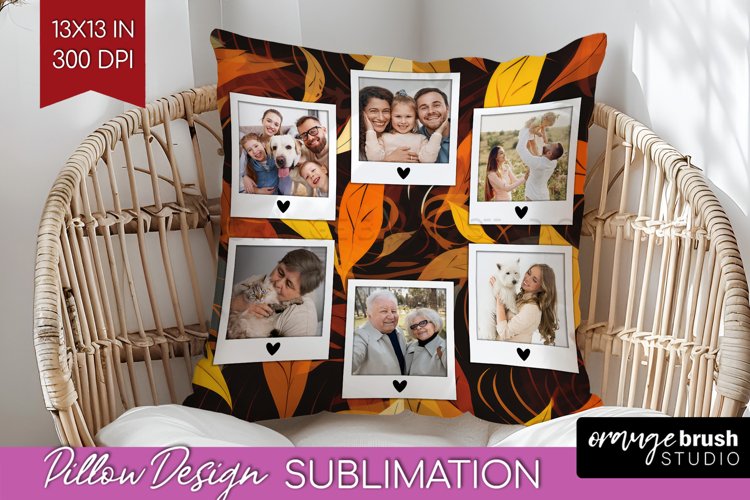 Autumn Photo Frame Pillow Sublimation - Add Your (4821623)