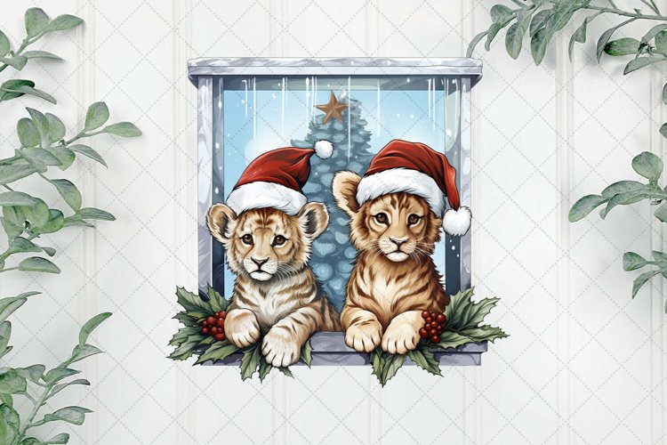 Winter Family Animals Tiger Sublimation