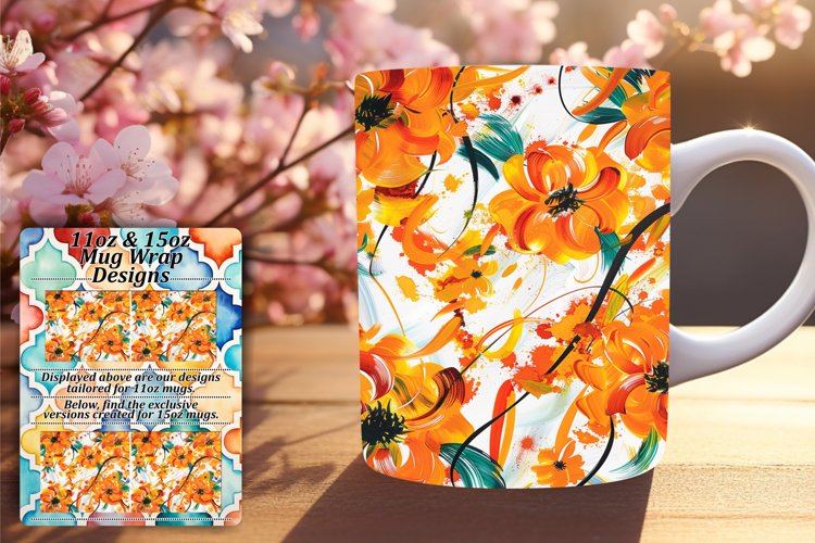 Whimsical Flower Pattern Mugs: Springtime Sublimation Deligh