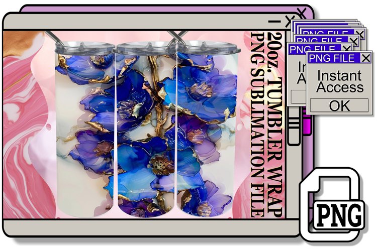 Glittery Bloom Sparkle 20oz Tumbler Collection