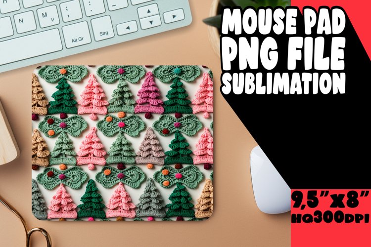 3D Embroidered Christmas Pattern Sublimation Mouse (3021645)