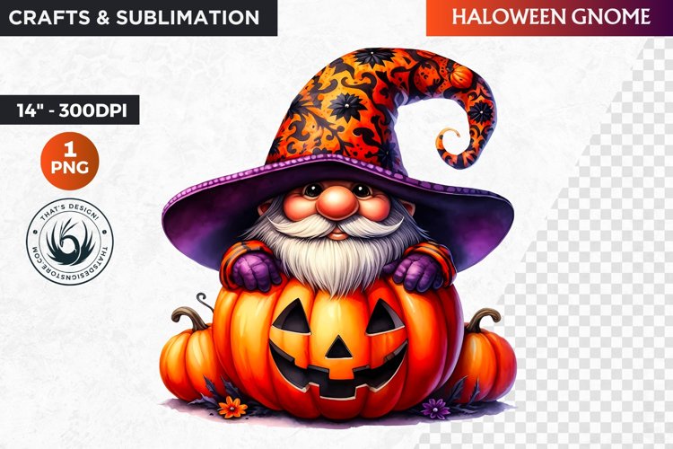 17 Halloween gnomes Clipart set,
