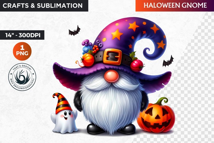 17 Halloween gnomes Clipart set,