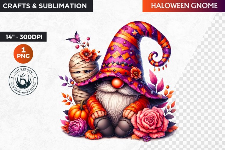 17 Halloween gnomes Clipart set,
