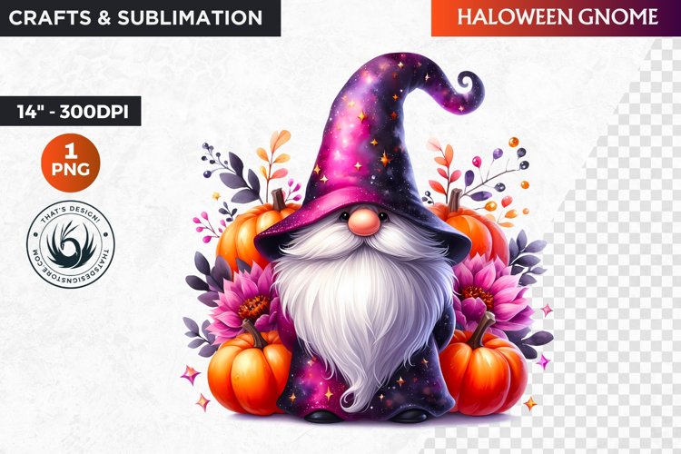17 Halloween gnomes Clipart set,
