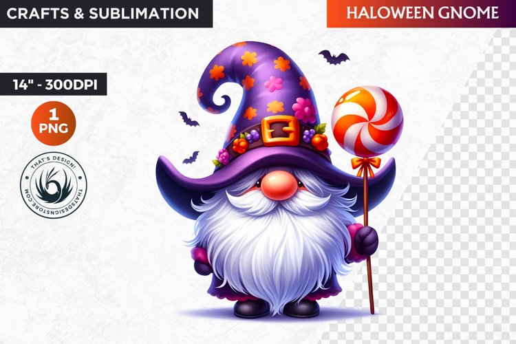 17 Halloween gnomes Clipart set,