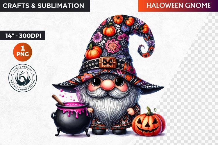 17 Halloween gnomes Clipart set,