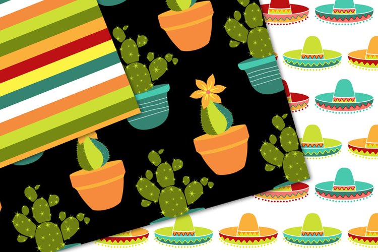 Cinco de Mayo Patterns - Free Design of The Week | Design Bundles