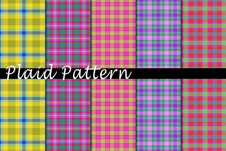 Plaid Pattern Digital Paper Bundle