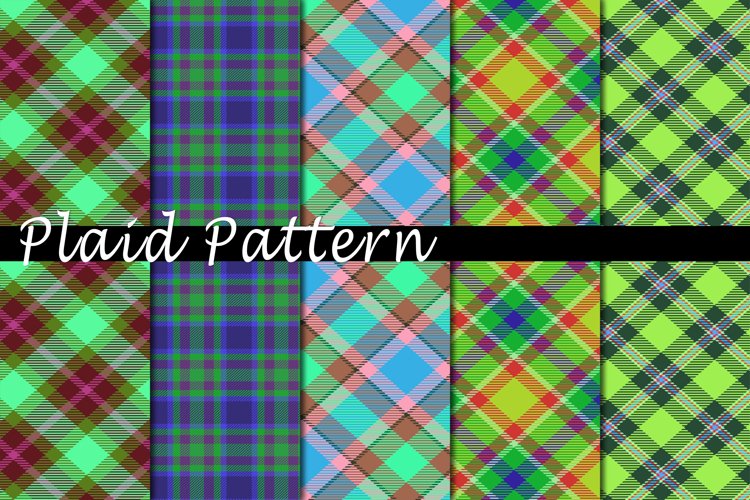 Plaid Pattern Digital Paper Bundle