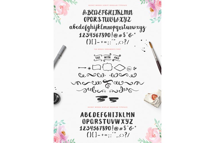 Secret Words Font Duo + Bonus - Free Font of The Week | Font Bundles