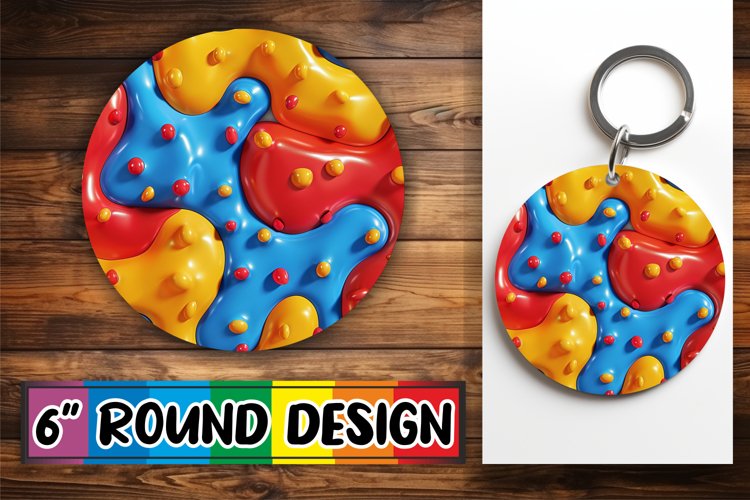 Vibrant Abstract Inflated Puff Sublimation (3397342)