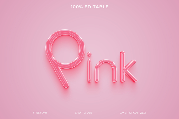 Pink Color PSD Editable Text Style (5399650)