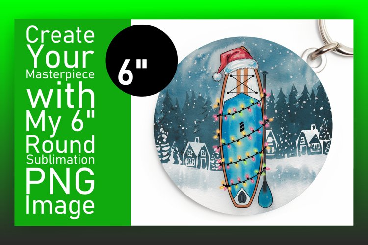 Lovely Round Design Sublimation Template , Holiday